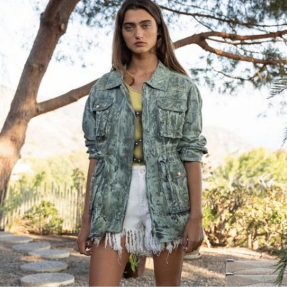 POL | Jackets & Coats | 2888 Pol Distressed Denim Safari Jacket | Poshmark